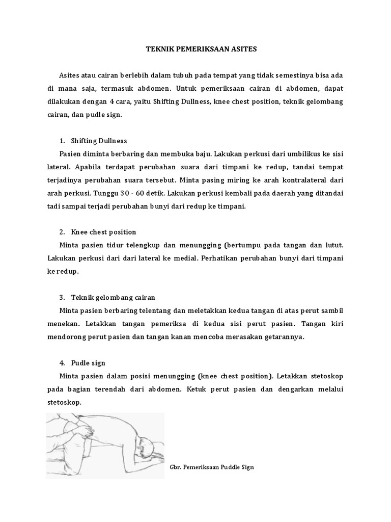 Teknik Pemeriksaan Asites pada Abdomen | PDF | Kajian Bahasa Asing ...