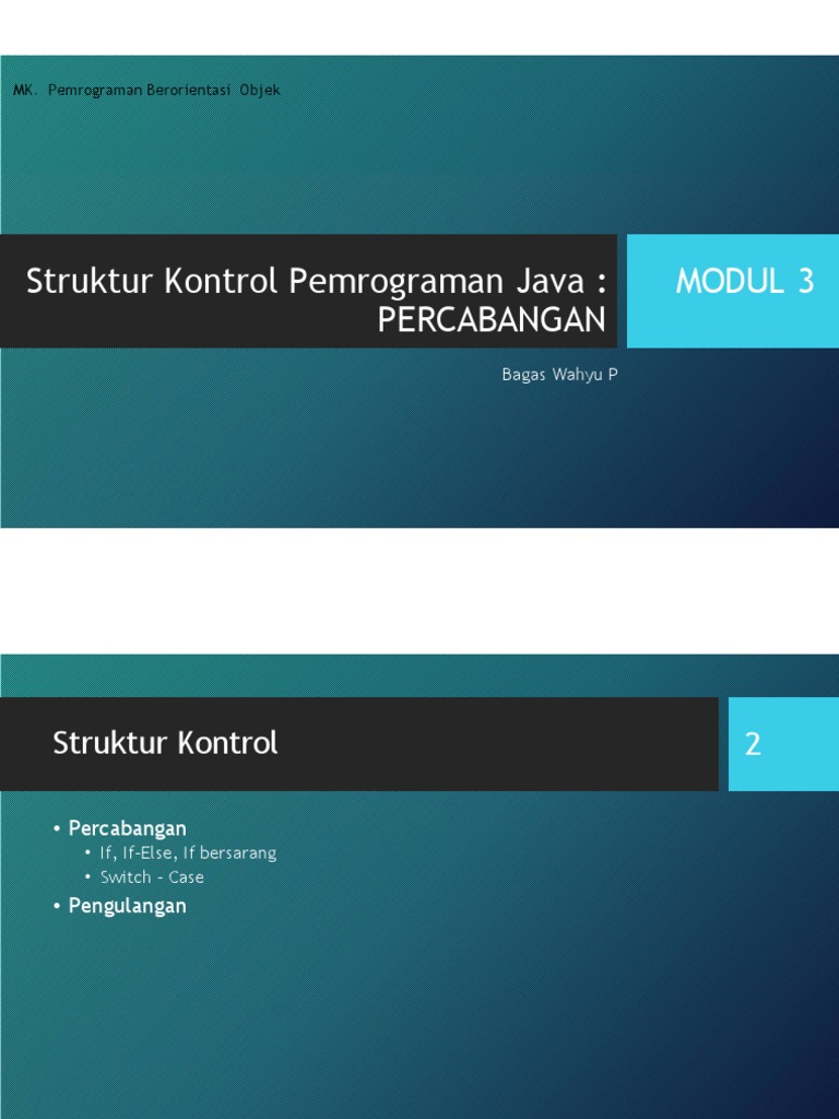 4 Struktur Kontrol PERCABANGAN | PDF