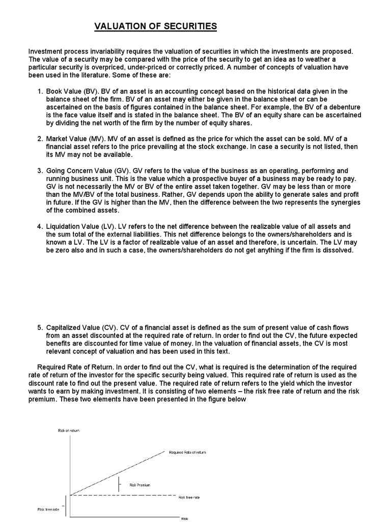 10 Valuation of Securities | PDF
