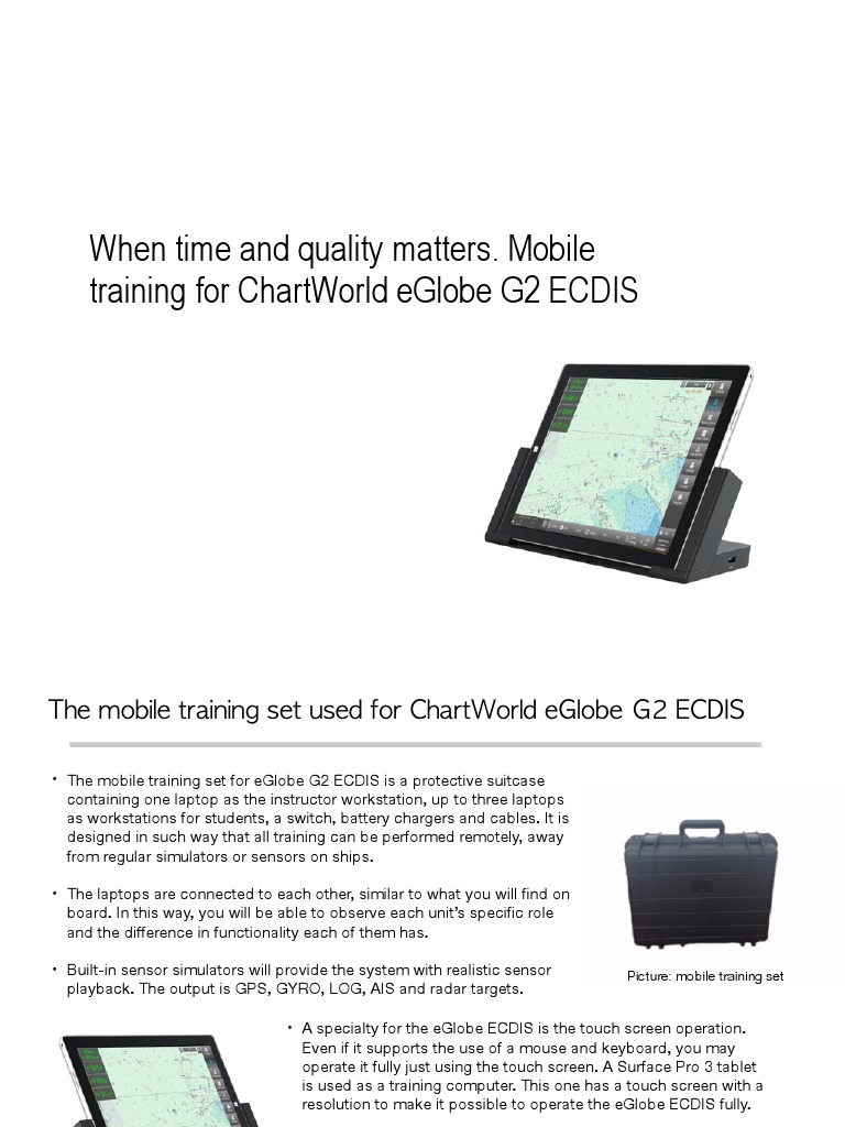 ChartWorld-eGlobe-ECDIS (1).pdf | Simulation | Laptop
