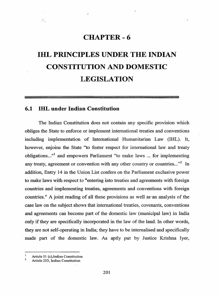 Ihl Principles Under The Indian PDF | PDF | Court Martial | Treaty