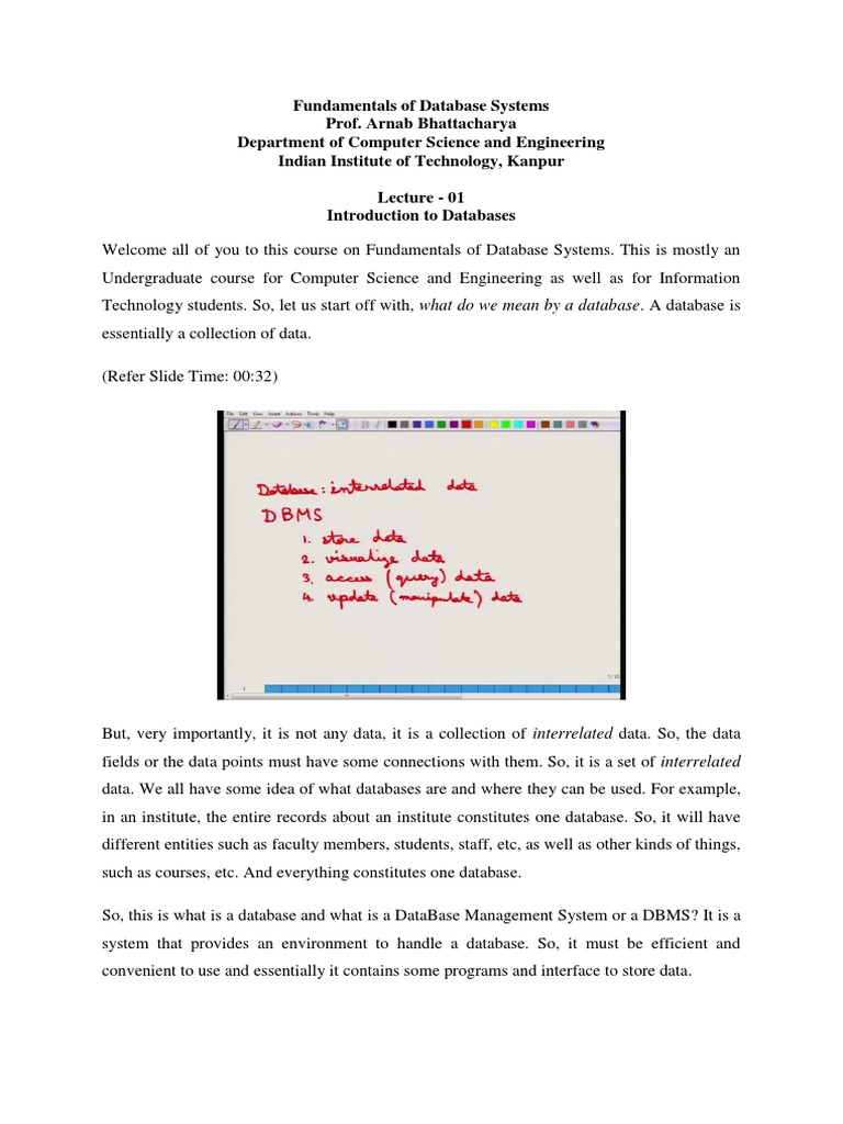 Lec 1 Pdf Database Transaction Databases