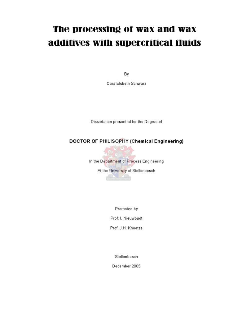 The Processing of Wax and Wax Additives | PDF | Alcohol | Polyethylene