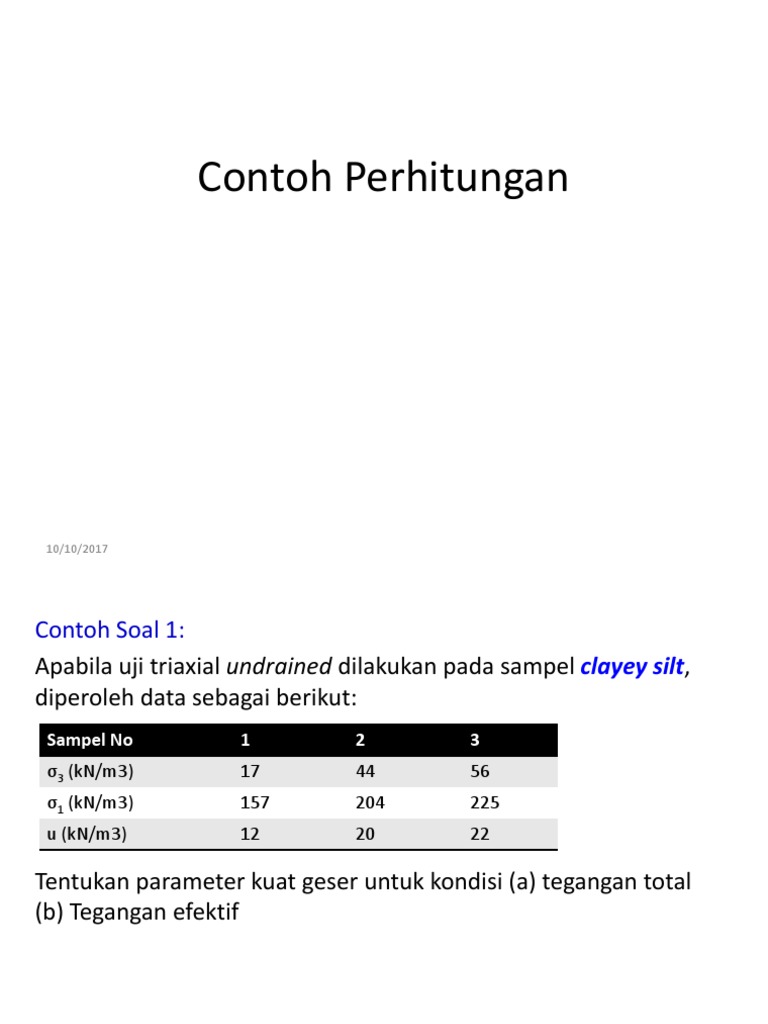 Contoh Perhitungan 1 | PDF
