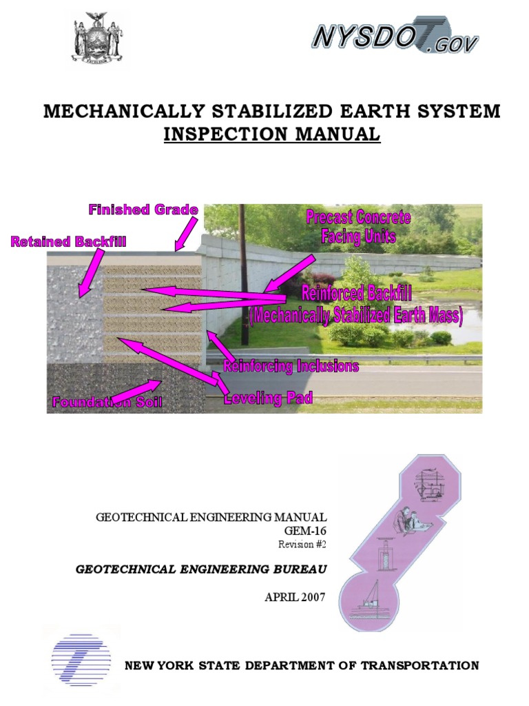 Mechanically Stabilized Earth System Inspection Manual: Geotechnical ...