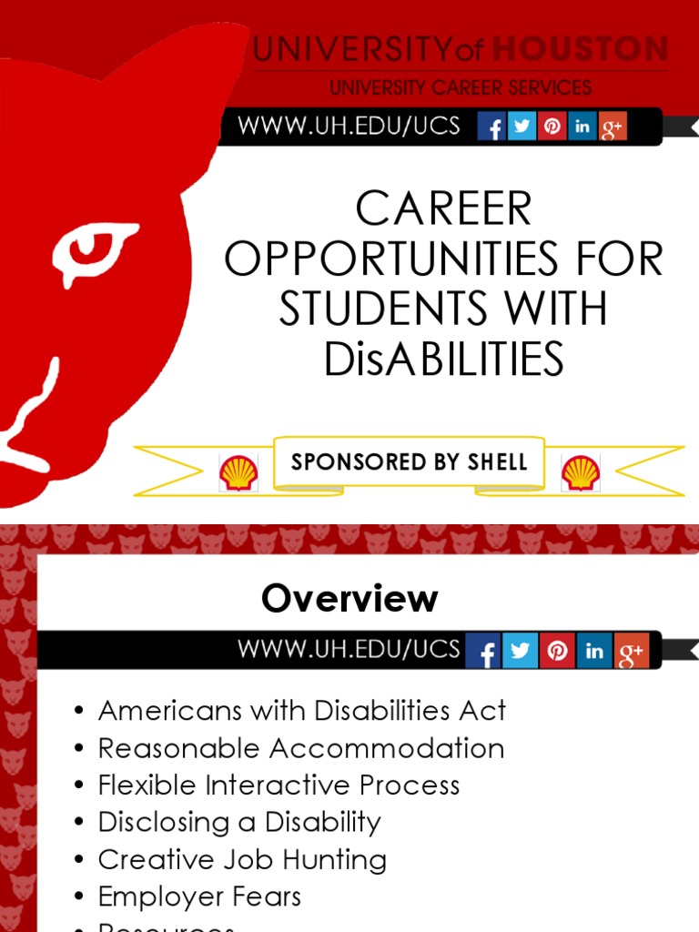 Career Opportunities For Students With Disabilities: Sponsored by Shell ...
