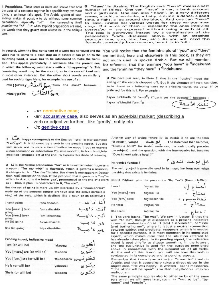 Arabic Notes | PDF