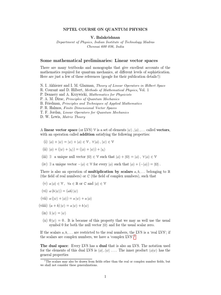 Balki QM Problem Set PDF | PDF | Vector Space | Wave Function