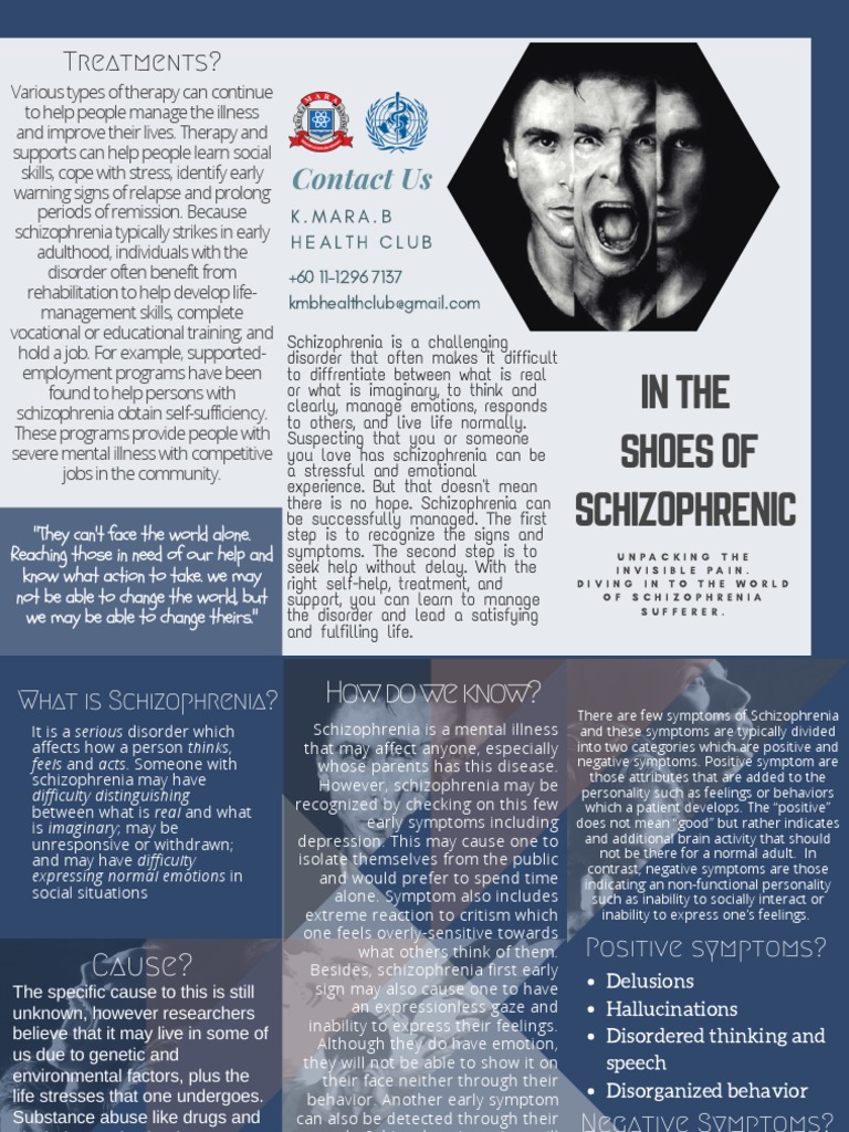 Schizophrenia Brochure | PDF | Schizophrenia | Psychopathology