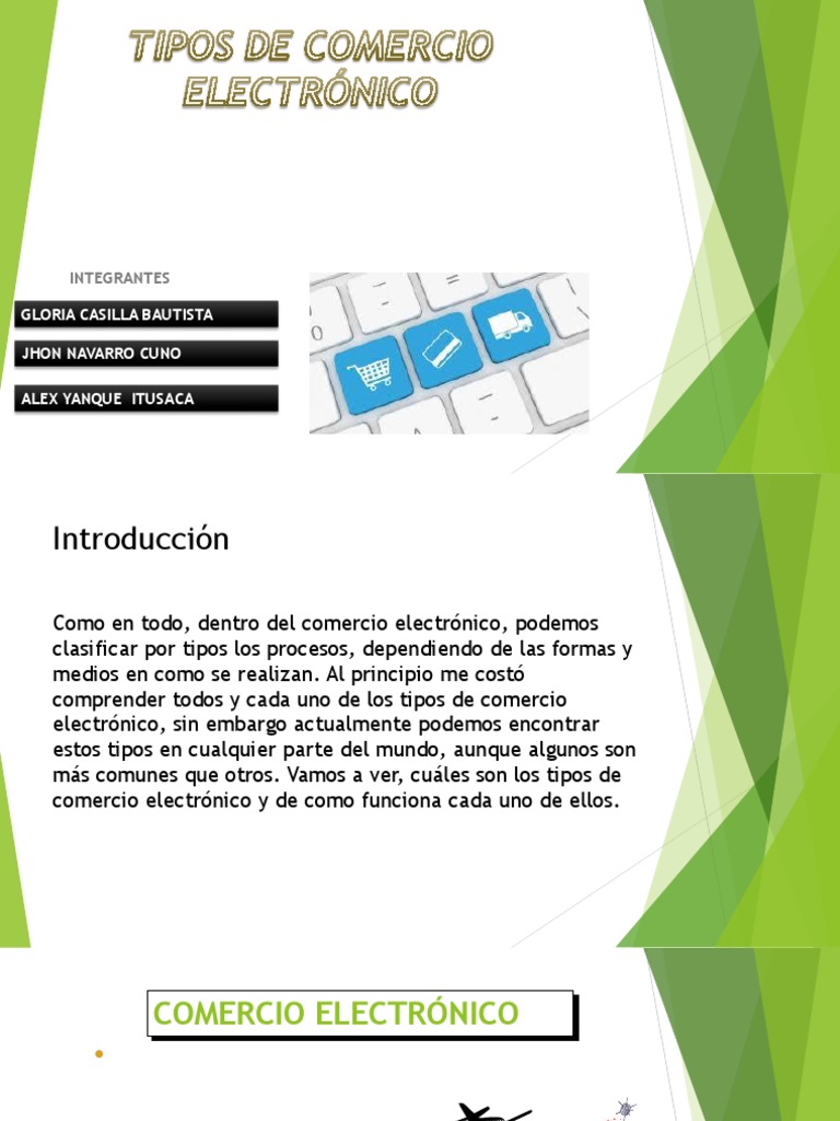 Tipos de Comercio Electronico | PDF | Comercio electrónico | Internet