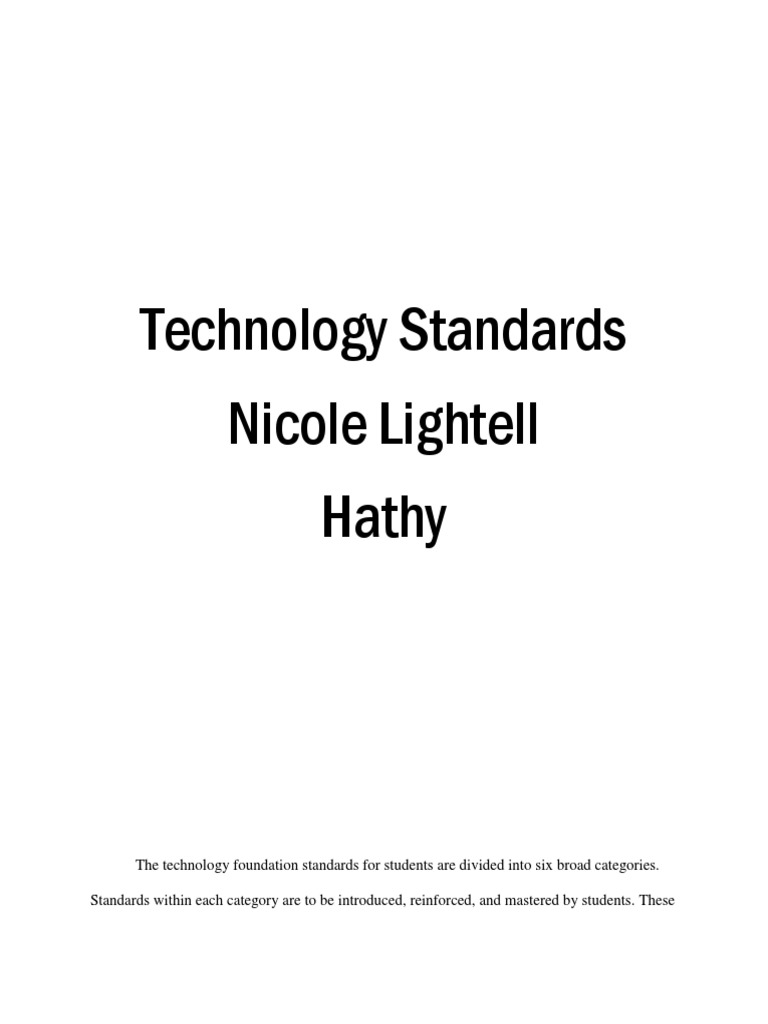 Technology Standards | PDF | Creativity | Brainstorming