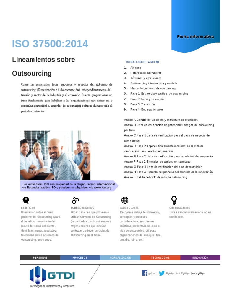 Iso 37500 | Descargar gratis PDF | Outsourcing | Organización ...