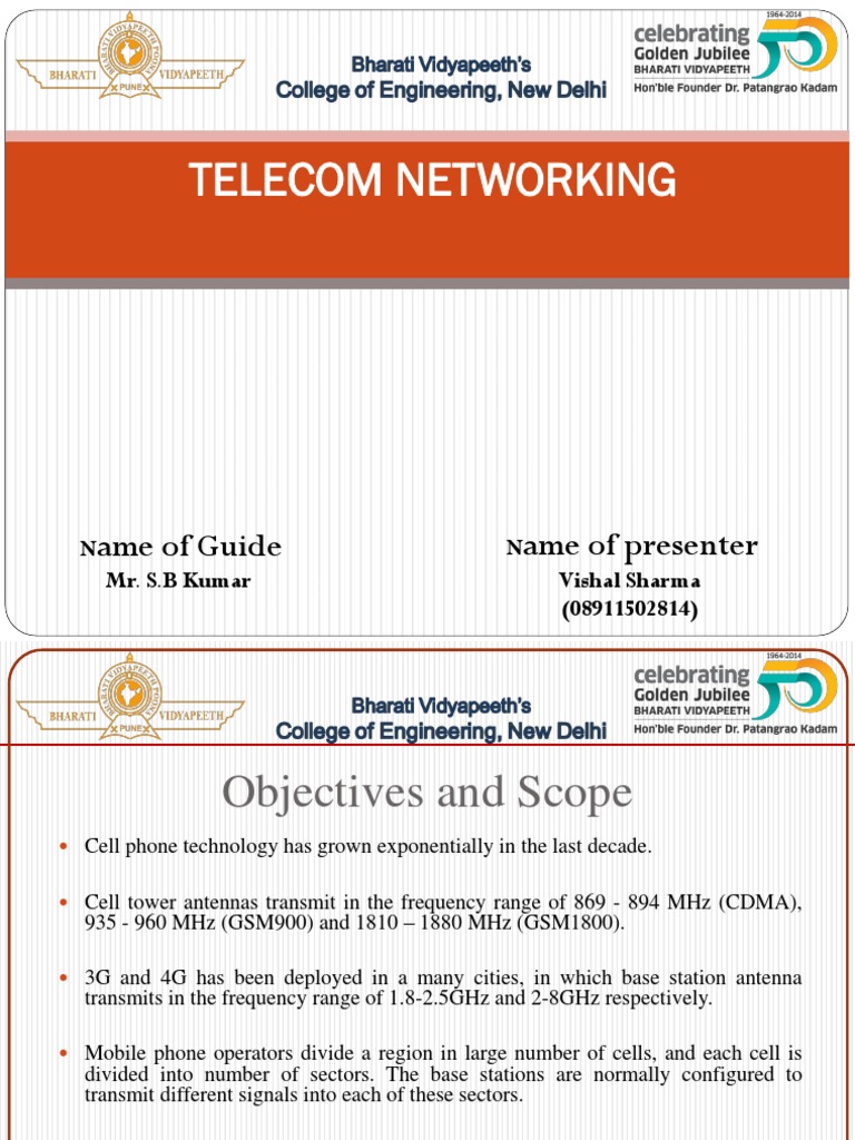 Telecom Networking: Ame of Presenter Ame of Guide | PDF ...