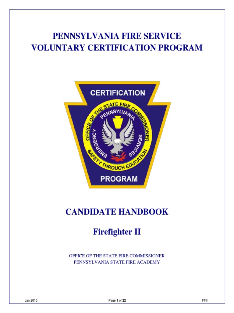 Firefighter Ii Candidate Handbook 2 Pdf Pdf Incident Command
