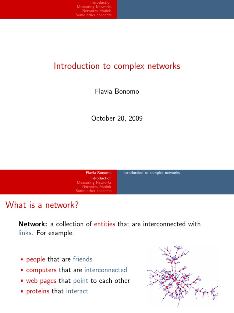 Introduction To Complex Networks: Flavia Bonomo | Download Free PDF ...