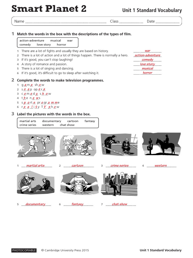 Unit 1 Standard Vocabulary With Answers | PDF