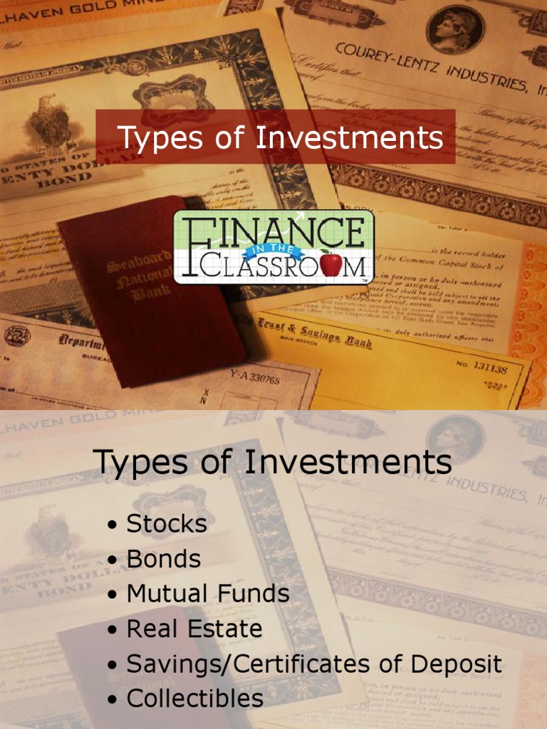 Types of Investments | PDF