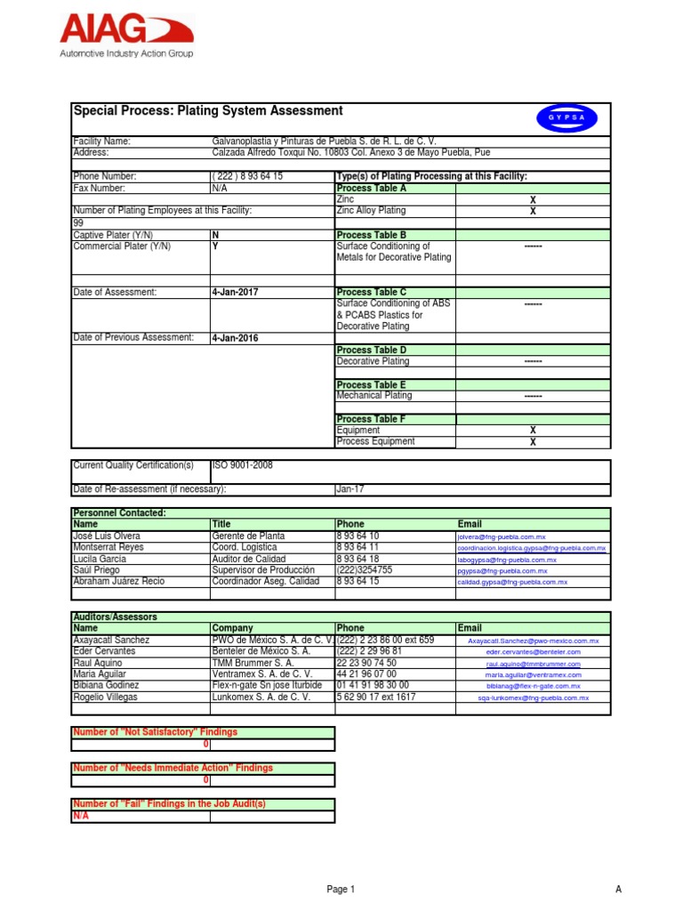 CQI-11 Plating 20177 | PDF | Business | Science