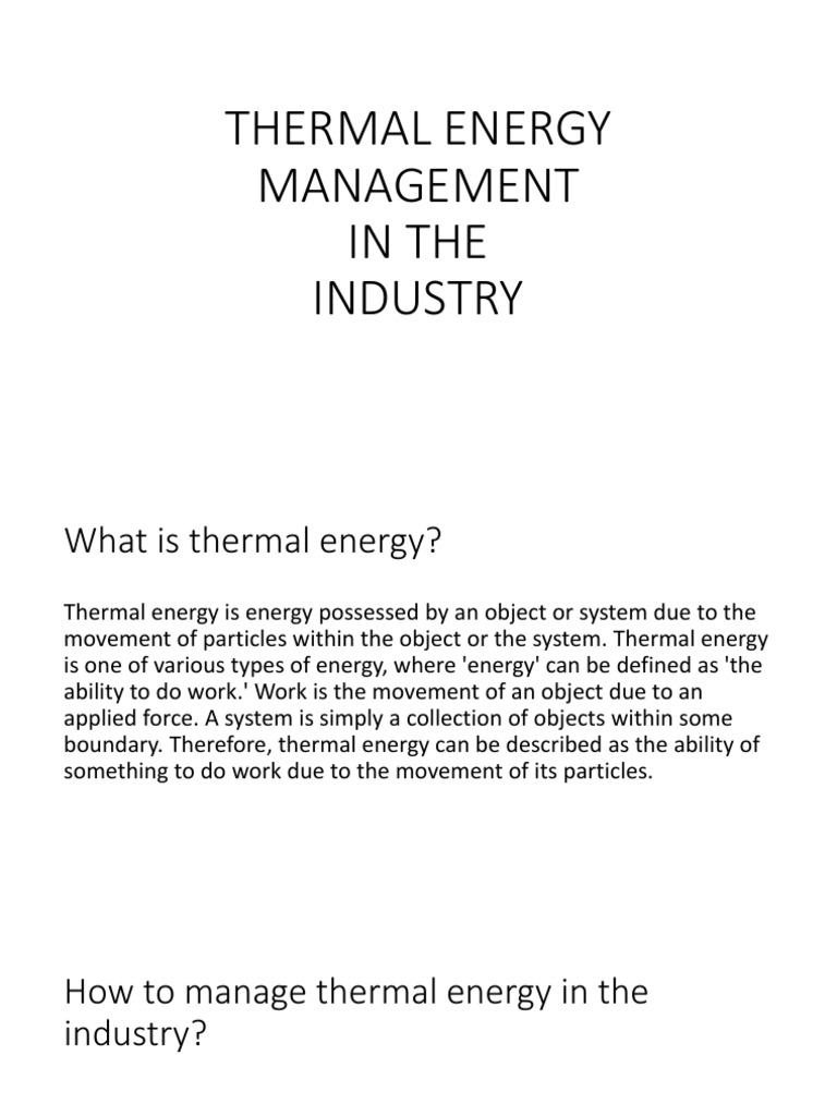 Thermal Energy Management | PDF | Boiler | Steam
