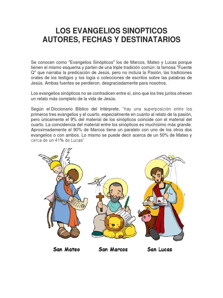 Los Evangelios Sinopticos | PDF | Evangelios | Evangelio De Lucas