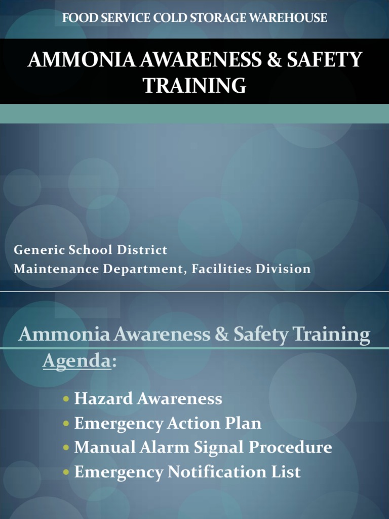 Ammonia Safety for Facility Staff | PDF | Ammonia | Emergency Evacuation