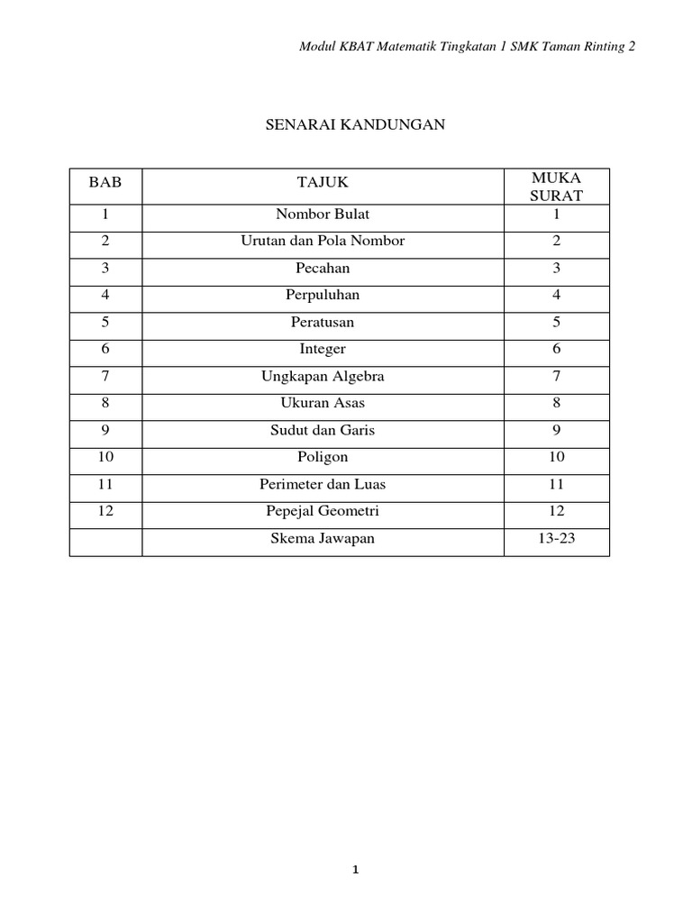 Modul Kbat Math (f1) | PDF