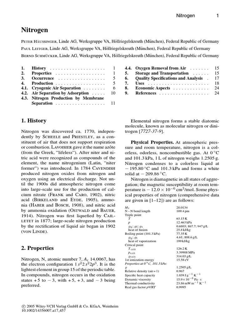 Nitrogen | PDF | Nitrogen | Adsorption