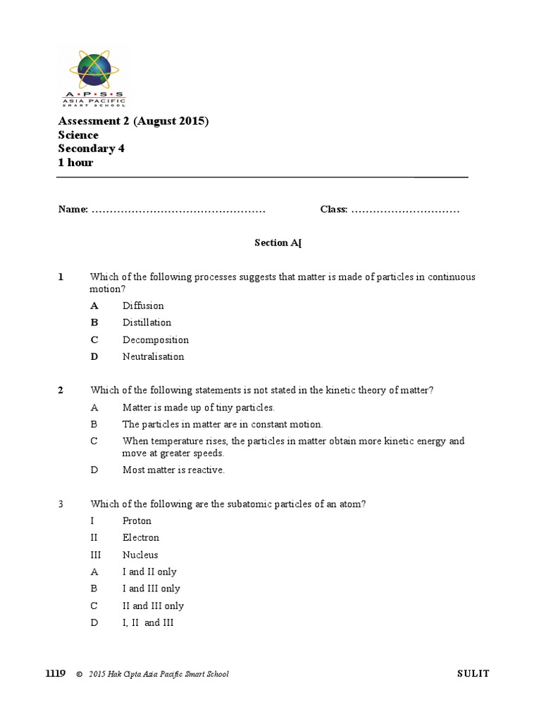 Assessment Paper Format | PDF