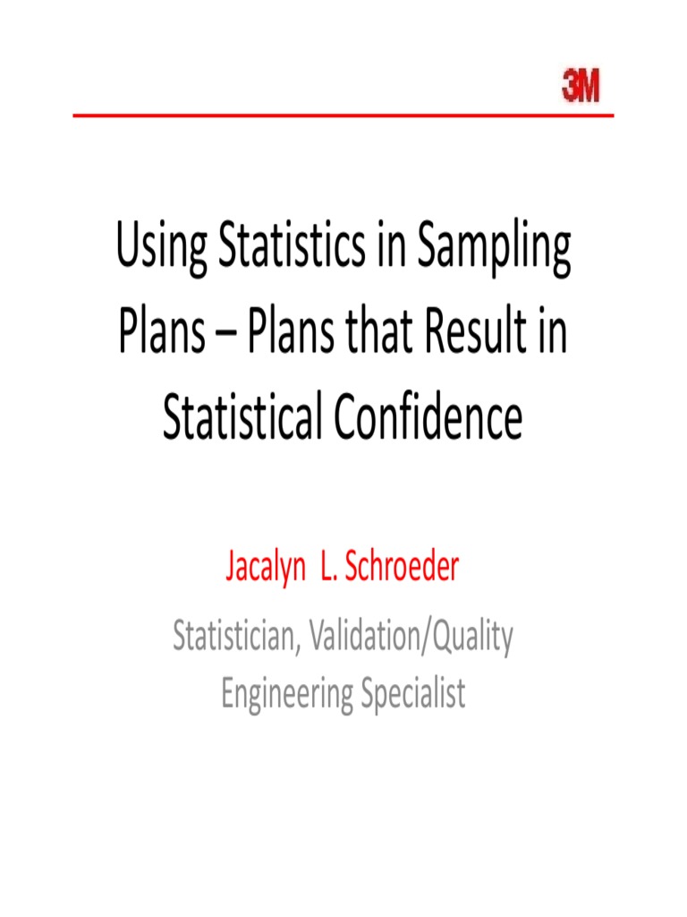 Statistical Sampling Plan Overview | PDF | Sampling (Statistics ...