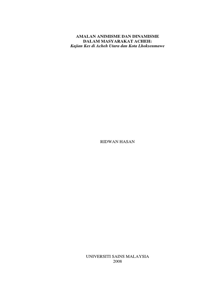 Amalan Animisme Dan Dinamisme | PDF