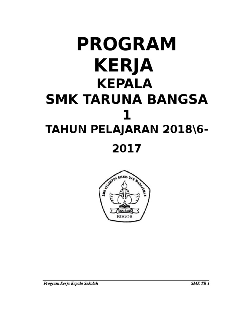 Program Kerja Kepsek | PDF | Karier & Perkembangan | Bisnis