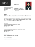 MBBS DOCTOR - Resume CV Format, CV Sample, Model, Example, BioData ...