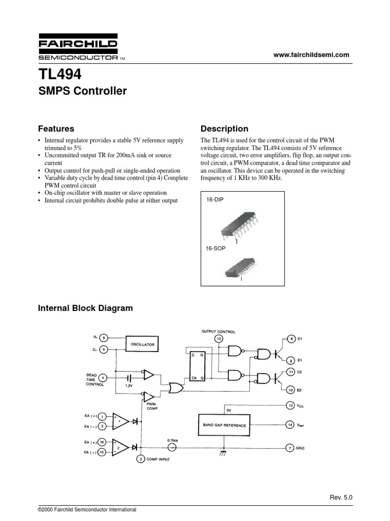 TL 494 | PDF | Amplifier | Electrical Circuits