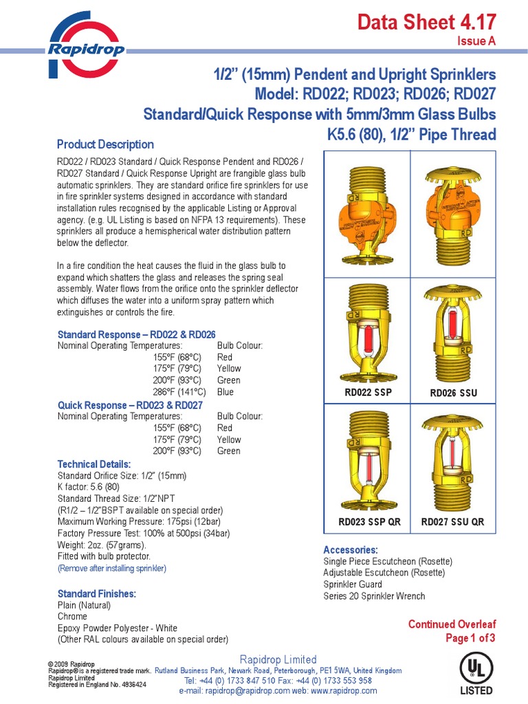 SuluSondurmeSistemi (Rapidrop) | PDF | Fire Sprinkler System | Building ...