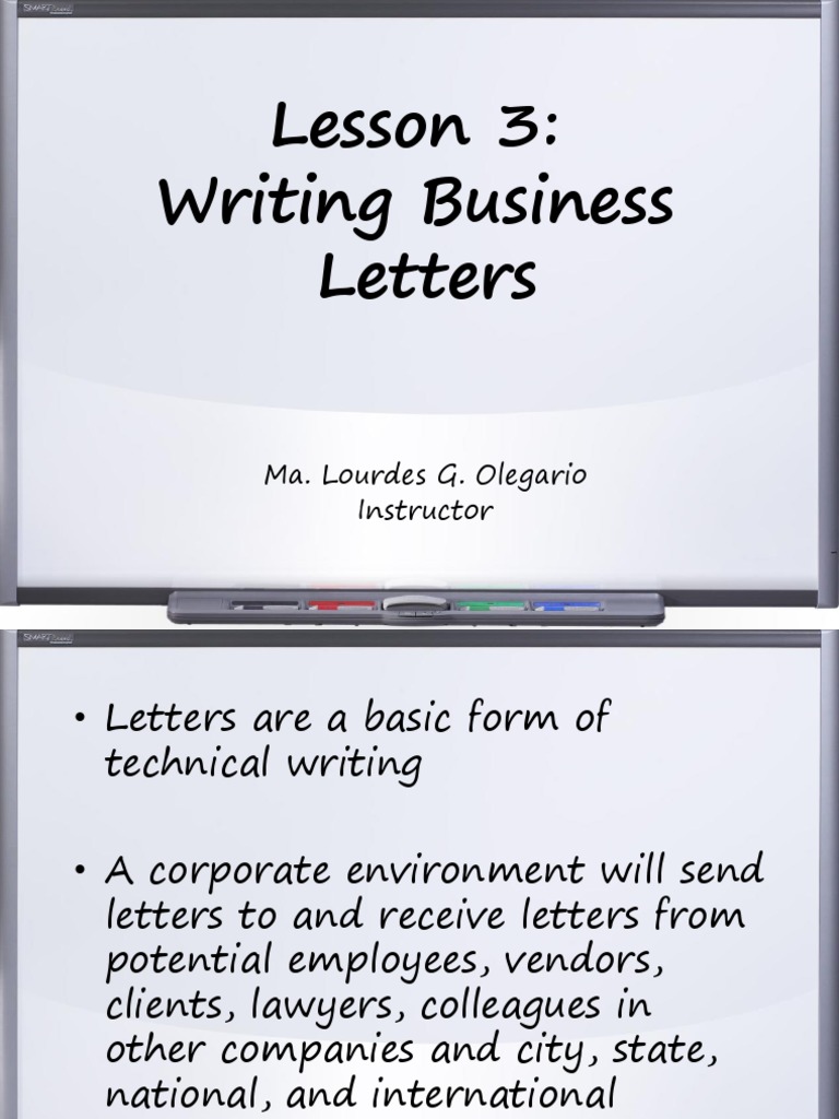 Lesson 3 Business Letters | PDF | Human Communication | Written ...