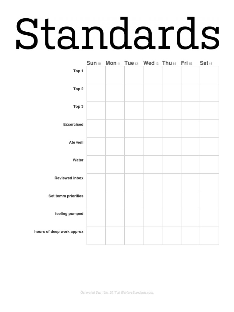 Weekly Productivity Tracker | PDF