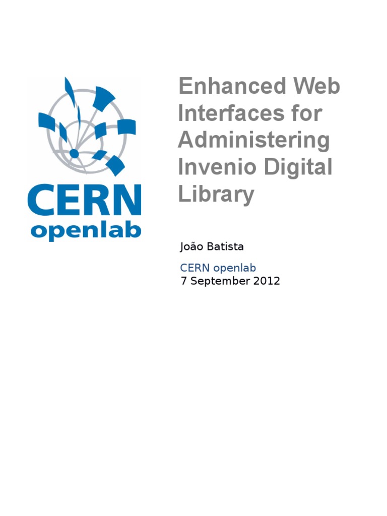 Enhanced Web Interfaces For Administering Invenio Digital Library | PDF | Databases | Python ...