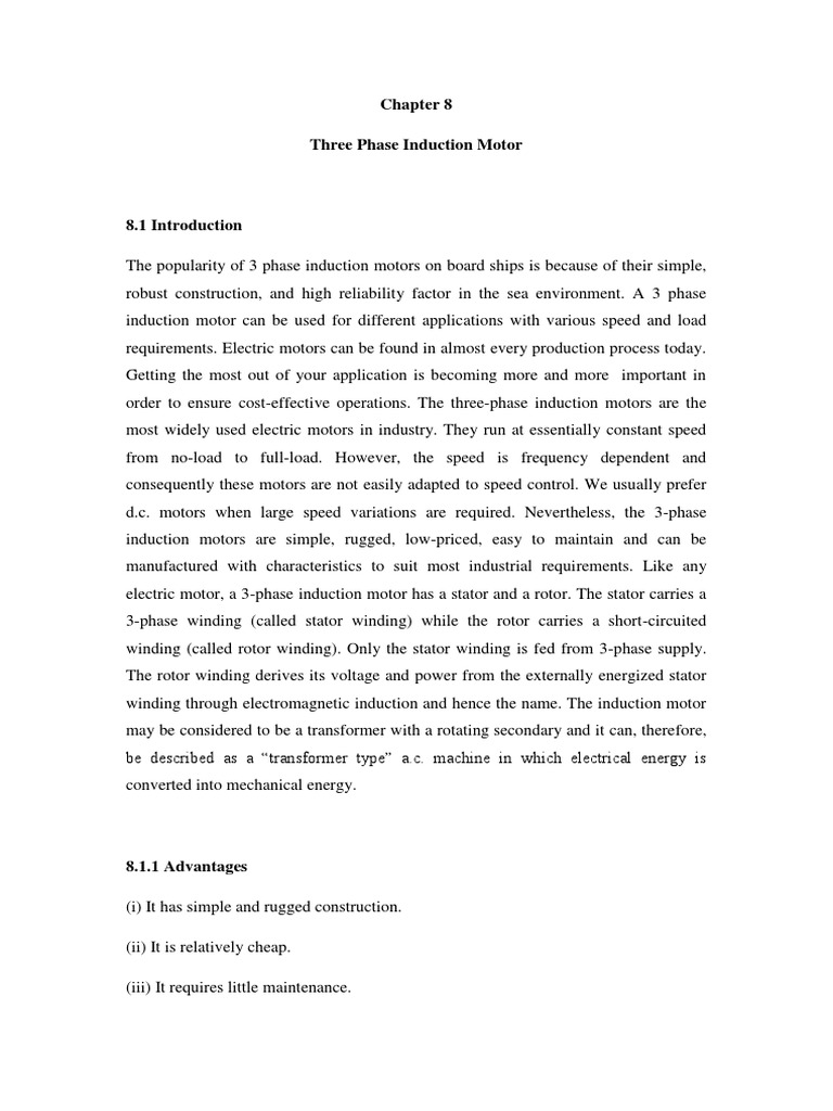 Three Phase Induction Motor 93138541001 | PDF | Electromagnetic ...