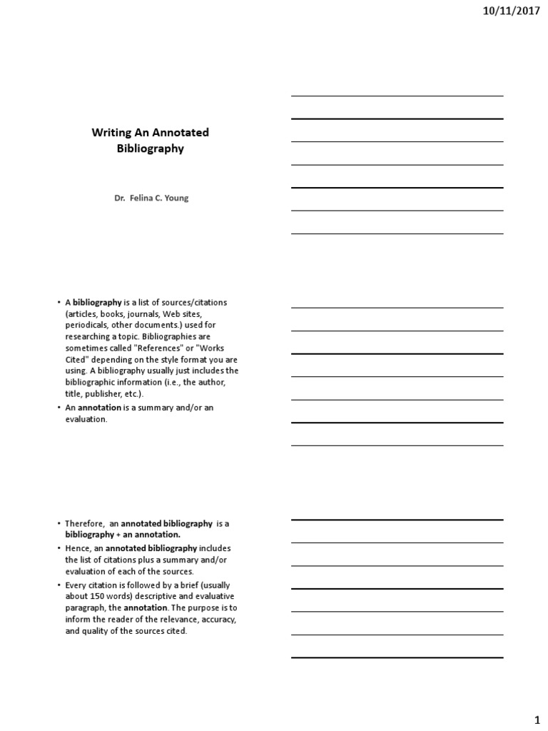 F Annotated Bibliography - Handouts | Download Free PDF | Bibliography ...