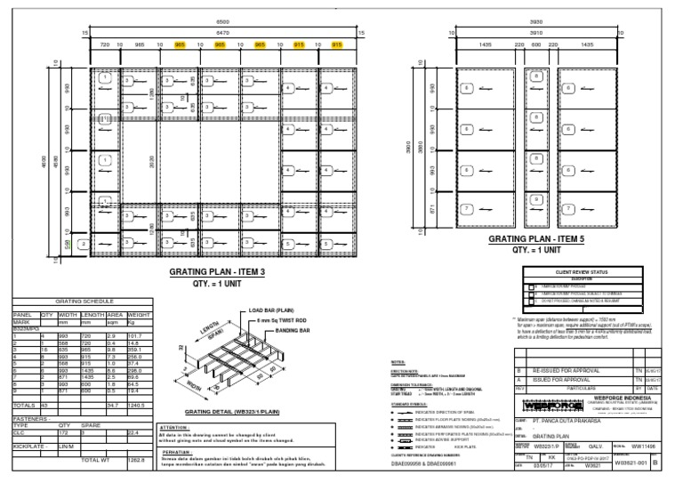 Grating Plan - Item 5: Qty. 1 Unit | PDF