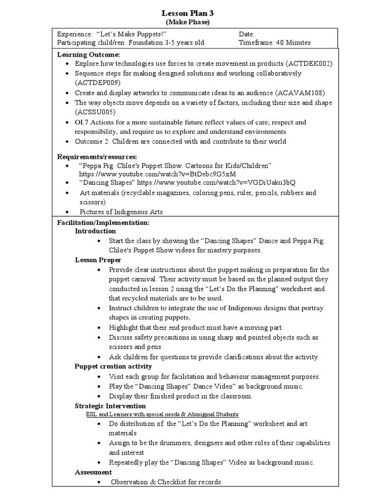 Lesson Plan 1 | PDF | Lesson Plan | Applied Psychology