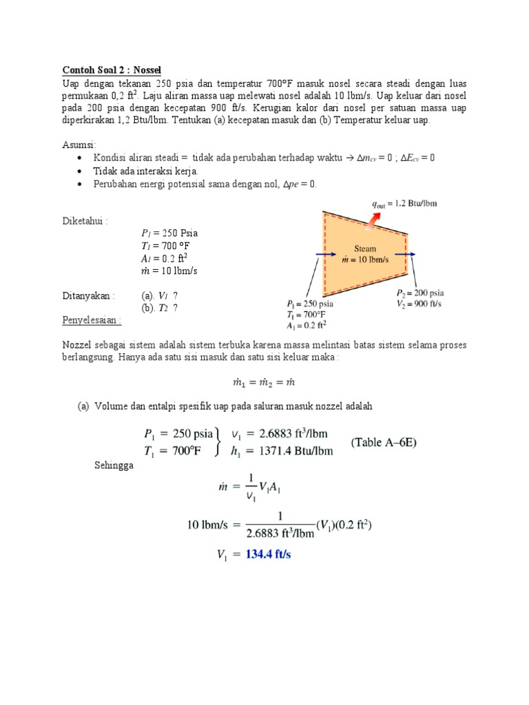 Contoh Soal 2 Termo I Nossel | PDF | Sains & Matematika | Teknologi ...