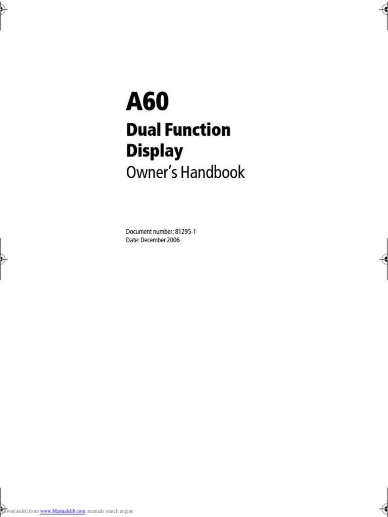 A60 Handbook | PDF | Global Positioning System | Waste