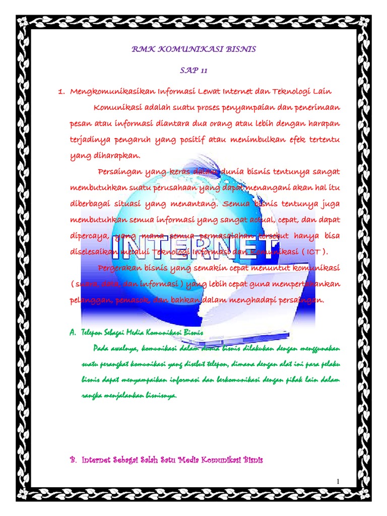 RMK Komunikasi Bisnis Sap 11 | PDF