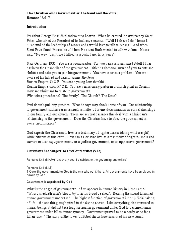 Romans 13-1-7 | PDF | Epistle To The Romans | Acts Of The Apostles