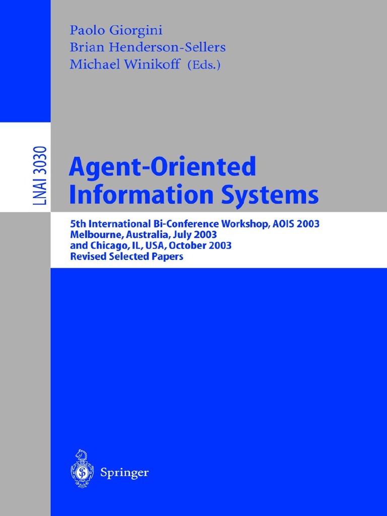 Agent-Oriented Information Systems | PDF | Conceptual Model | Information