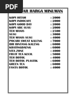 Menu dan Harga Opiuci Bandung | PDF