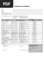 Contoh Exit Clearance | PDF