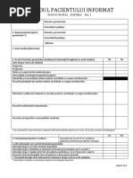 Consimtamant Informat Pacienti Model | PDF