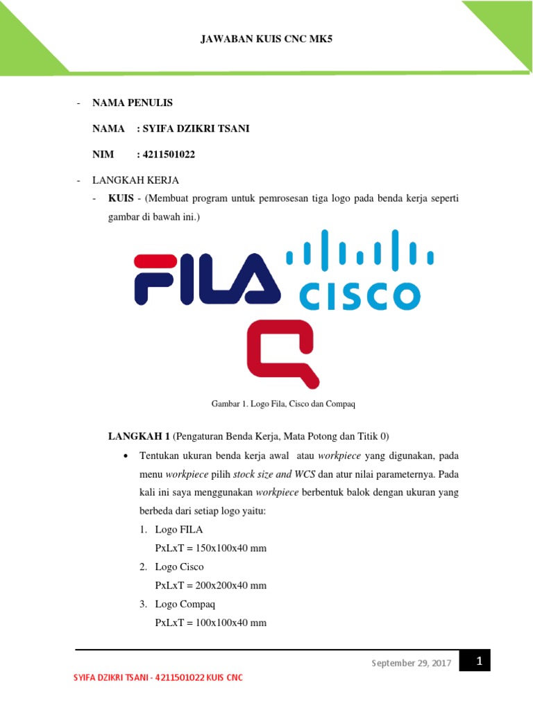 Tutorial SSCNC Membuat Logo | PDF